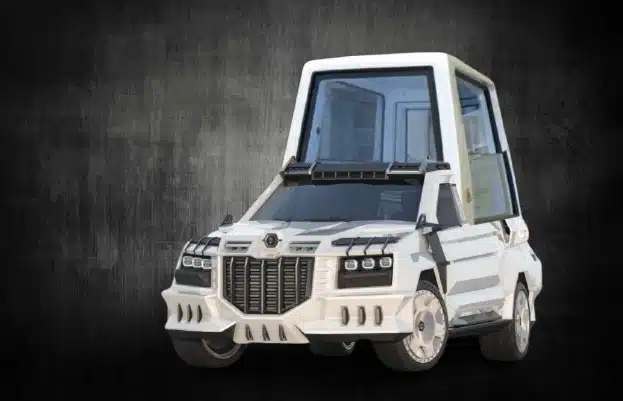 DARTZ svela il concept della Papamobile americana per Leone XIV