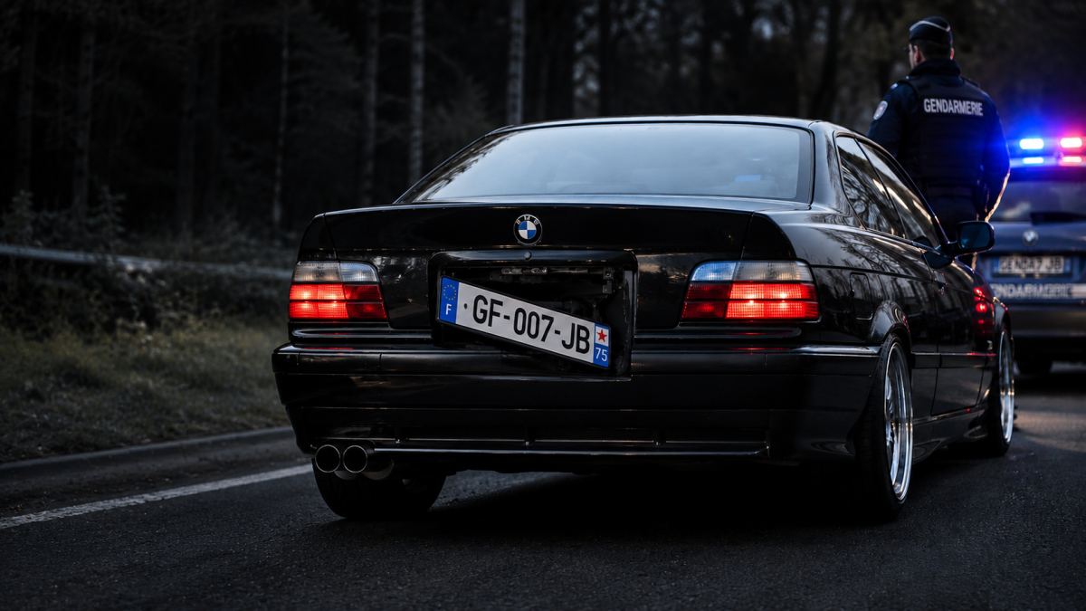 Fermata BMW E36 con targa rotante stile James Bond - Motori.it