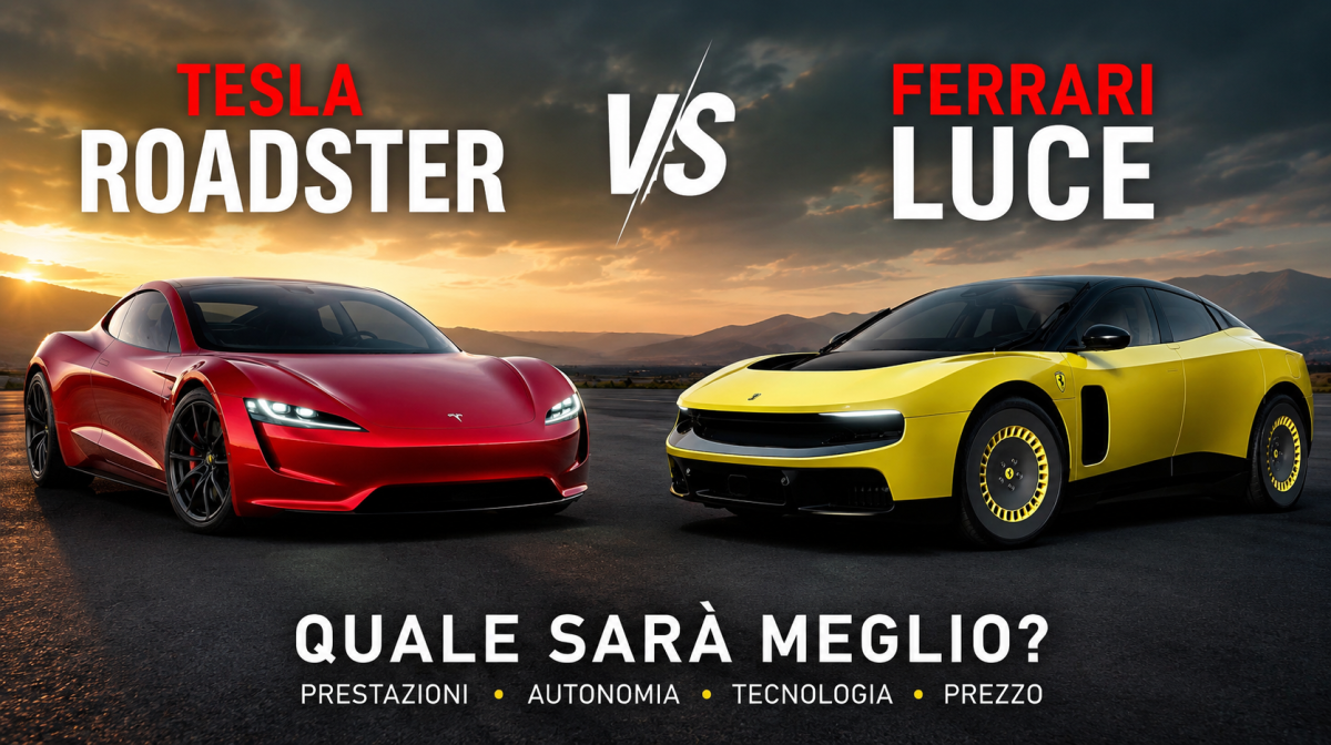 Ferrari Luce contro Tesla Roadster: sfida tra le elettriche più attese ...
